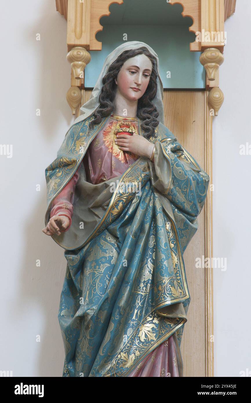 Immaculate Heart of Mary, statue in Church of Saint Mary Magdalene in ...