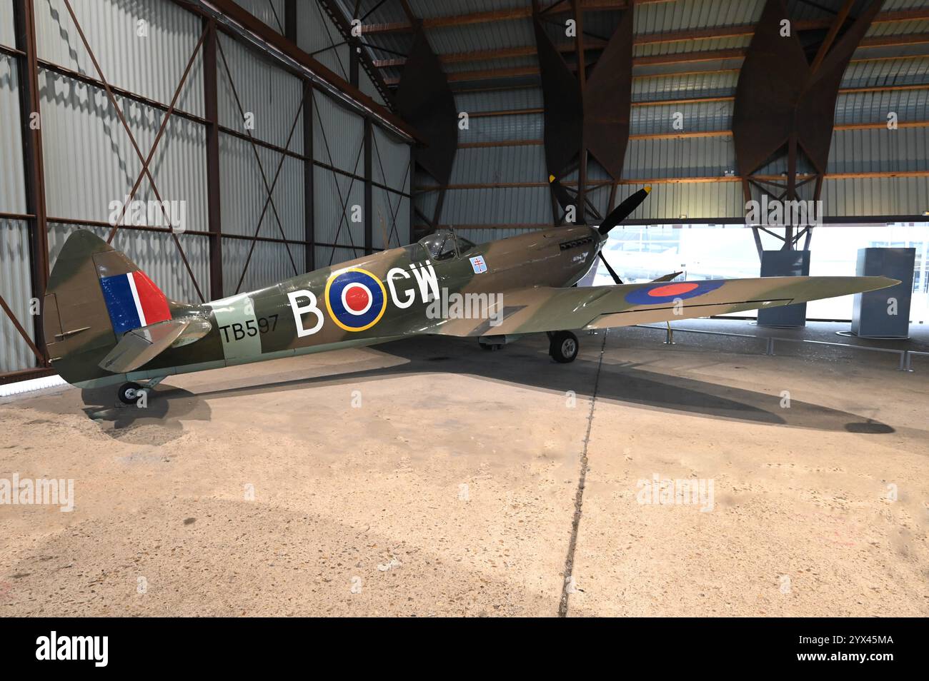 Supermarine Spitfire Mk XVI at the Musée de l'Air et de l'Espace Stock ...