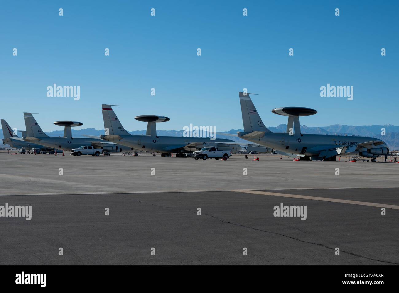 Three U.S. Air Force E-3 Sentry Airborne Warning and Control System ...