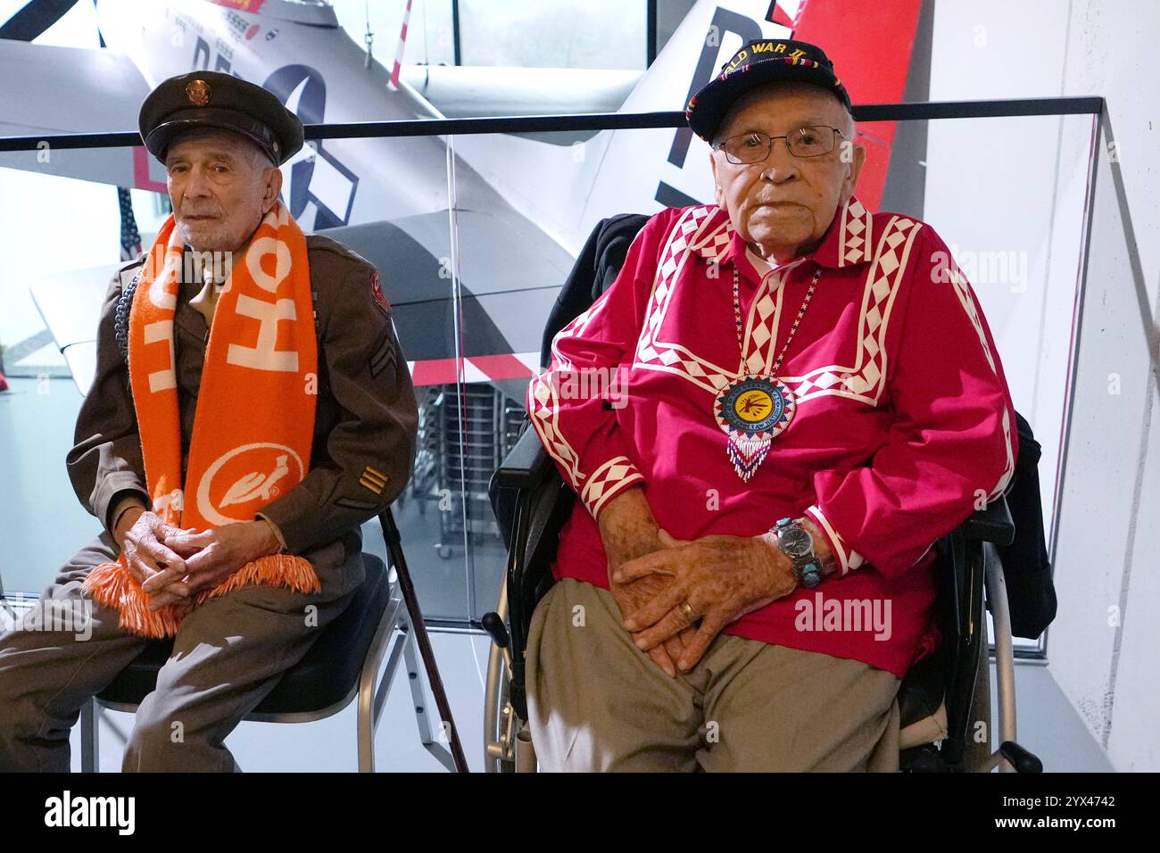 WWII veterans, Gilbert Charleston, Choctaw Nation Elder, 739th Tank Battalion, from Oklahoma ...