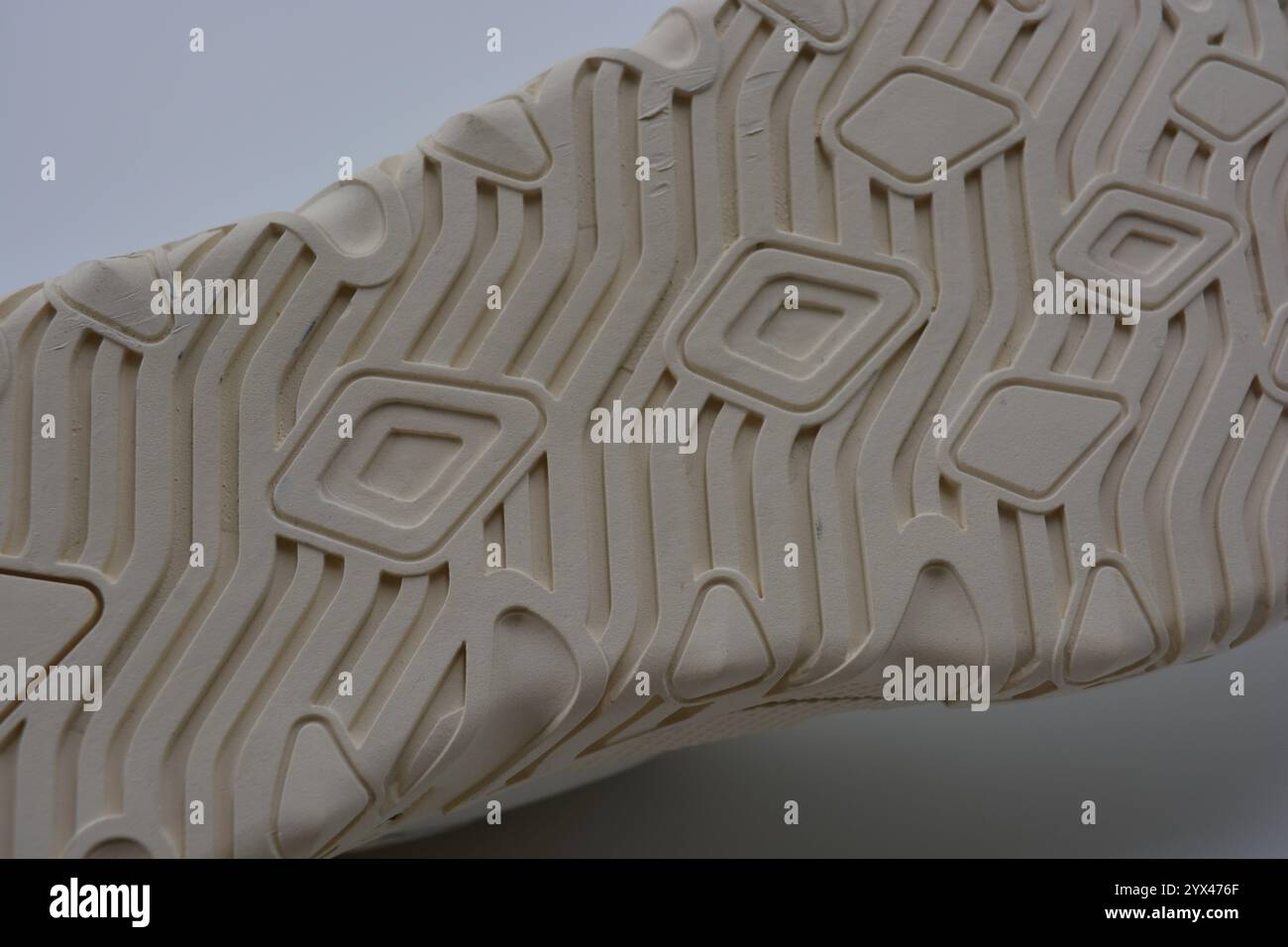 Things, material objects, new shoes. A white rubber sole with an ...