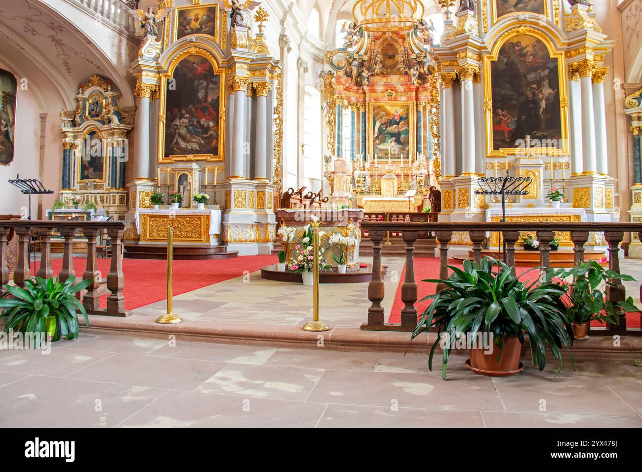 Altar from the Romanesque abbey church of Saint-Maurice in Ebersmunster ...
