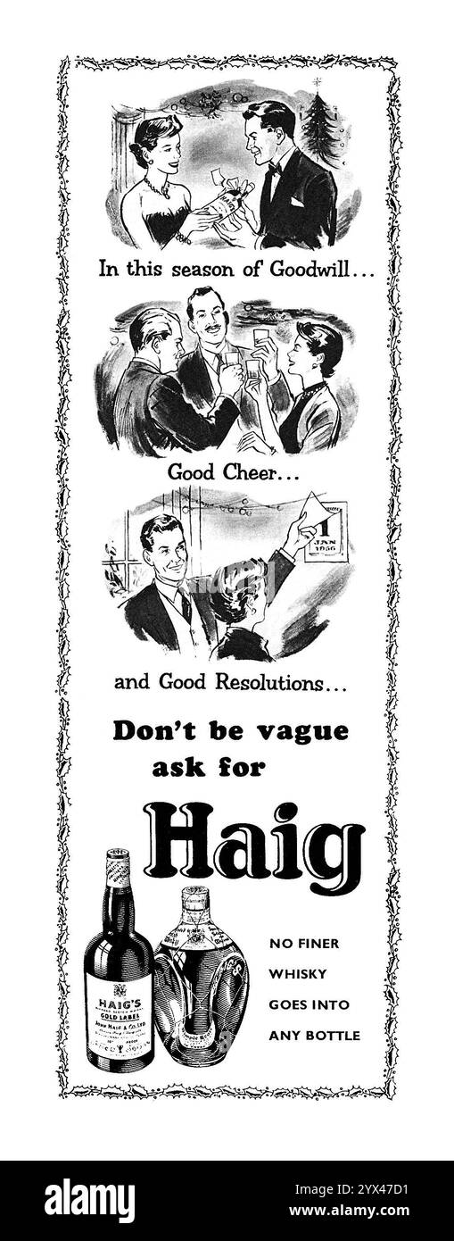 Haig whisky advertisement hi-res stock photography and images - Alamy