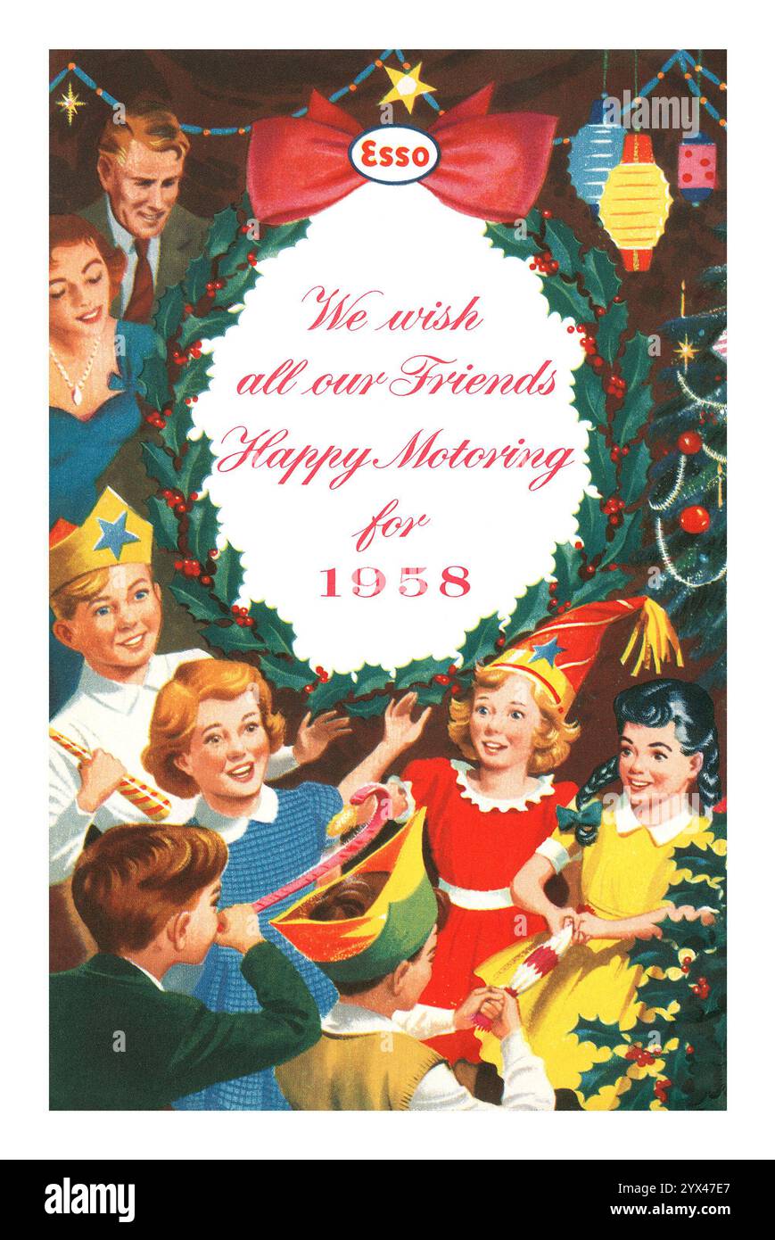 1958 Esso Party Booklet - book cover Stock Photo - Alamy