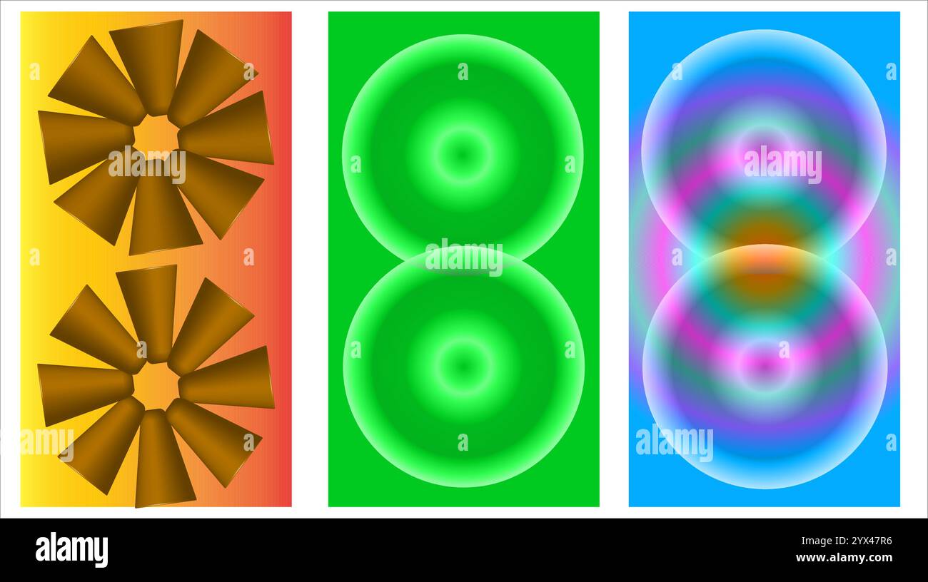 Set of three vertical abstract colorful backgrounds Stock Vector Image ...