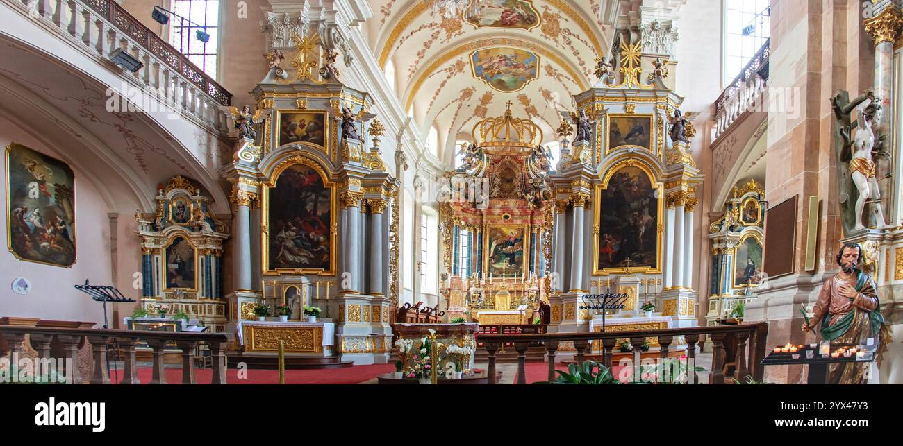 Altar from the Romanesque abbey church of Saint-Maurice in Ebersmunster ...