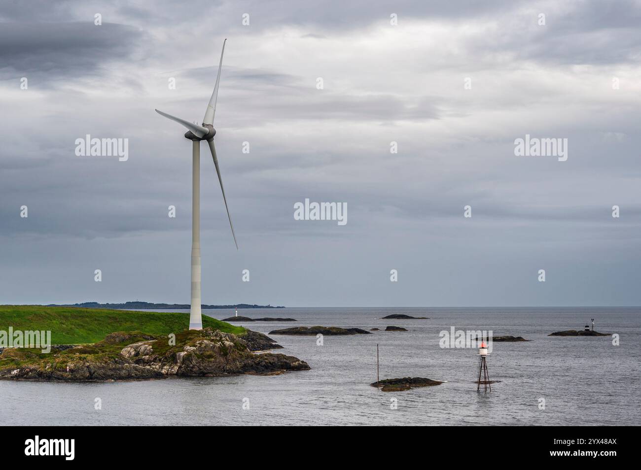 Wind turbines located on the Norwegian coast Stock Photo - Alamy