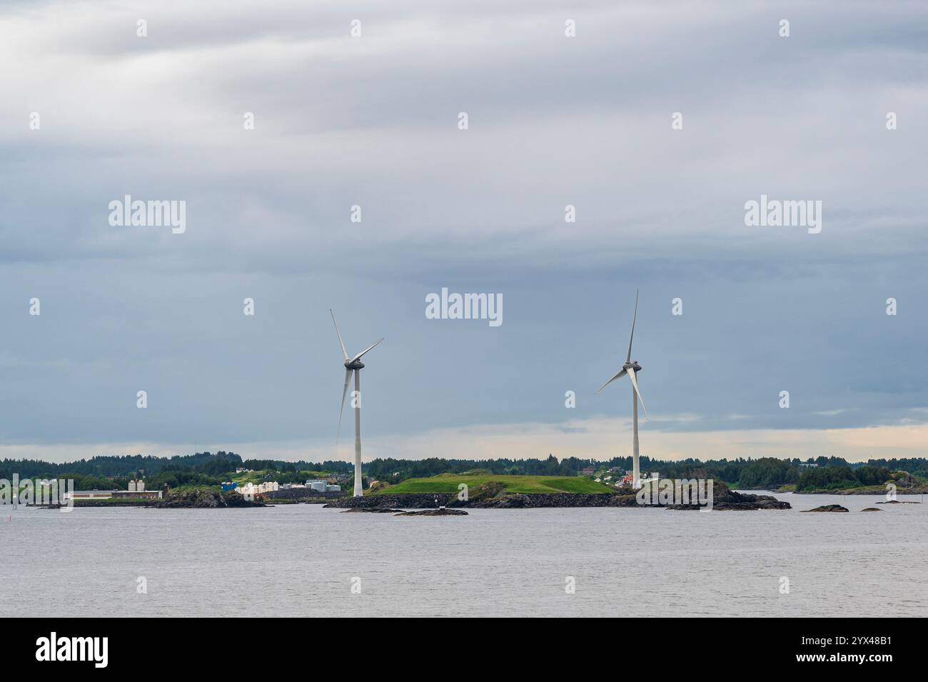 Wind turbines located on the Norwegian coast Stock Photo - Alamy