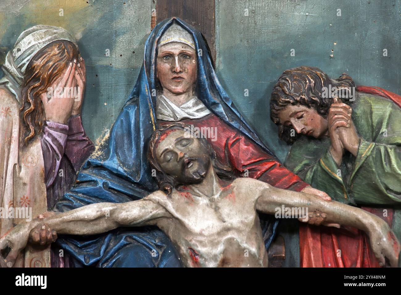 13th Stations of the Cross, Jesus' body is removed from the cross ...