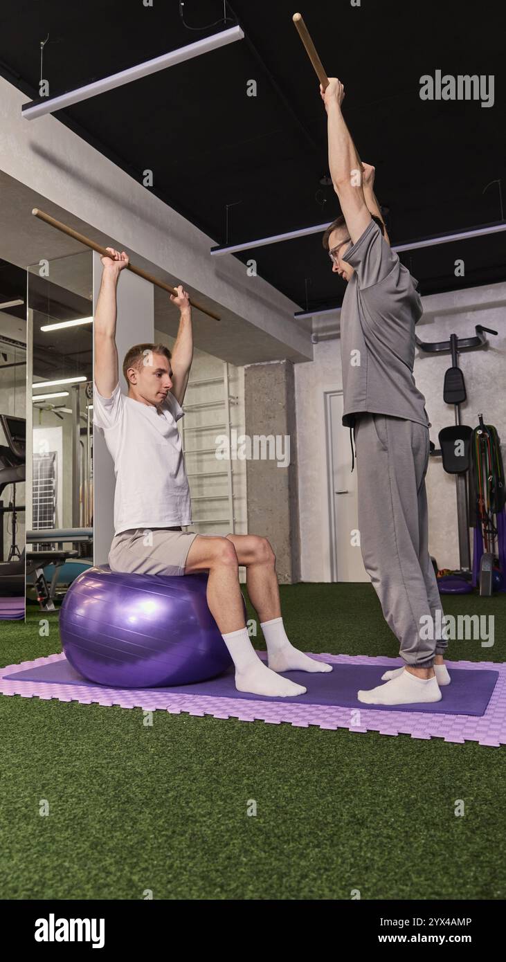 Wooden stick man gym hi-res stock photography and images - Alamy