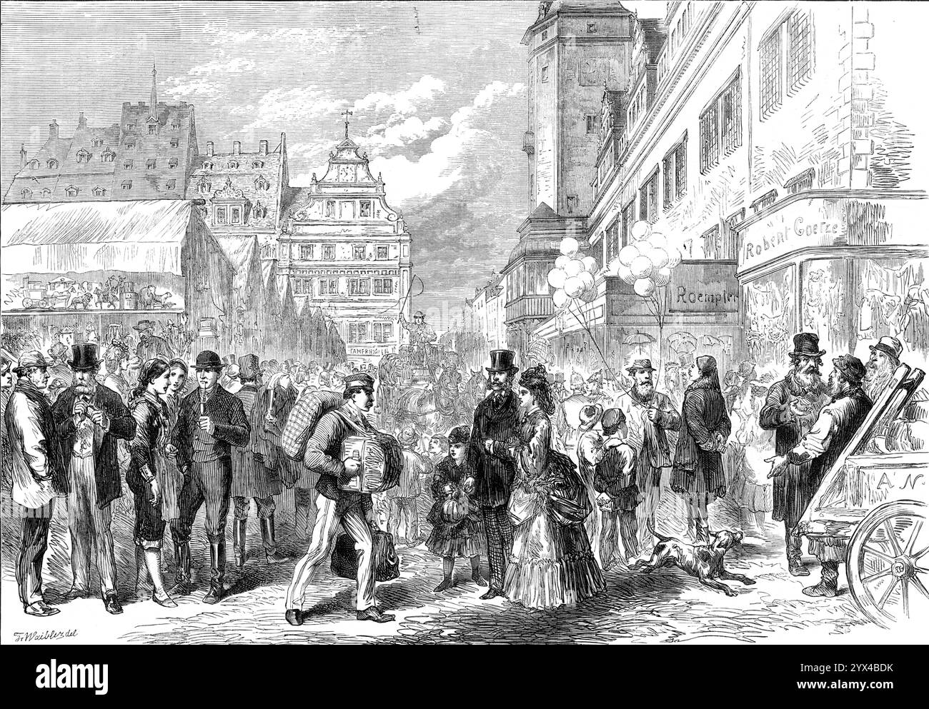 Germany market on north Black and White Stock Photos & Images - Alamy