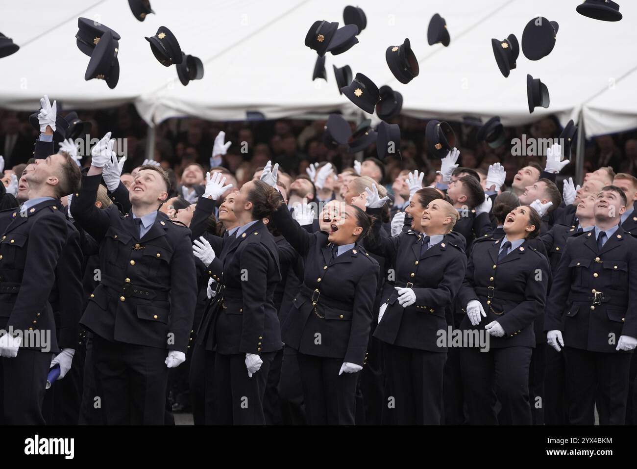 Newly Garda graduates celebrating at the Garda College graduation ...