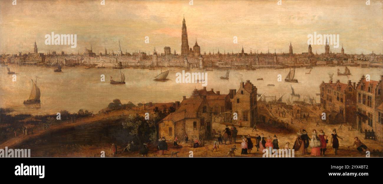 The Antwerp Waterfront, 17th century Stock Photo - Alamy