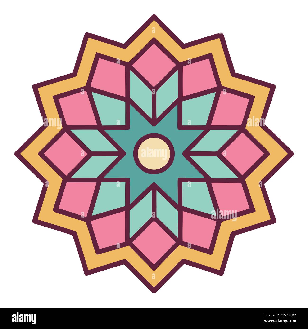 Elegant Islamic Geometric Pattern for Book Covers, Religious Designs ...