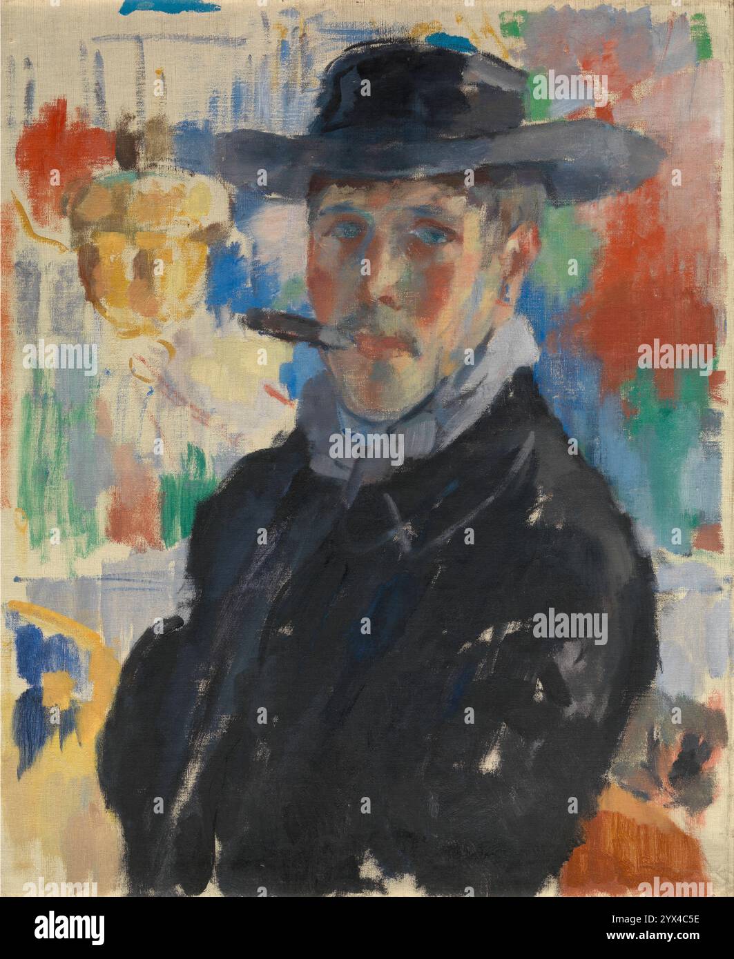 Man smoking cigar painting hi-res stock photography and images - Alamy