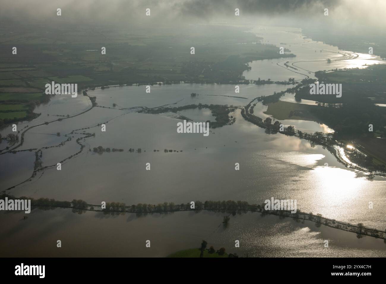 Flooding on the River Derwent at Wheldrake Ings, York, 2023 Stock Photo ...