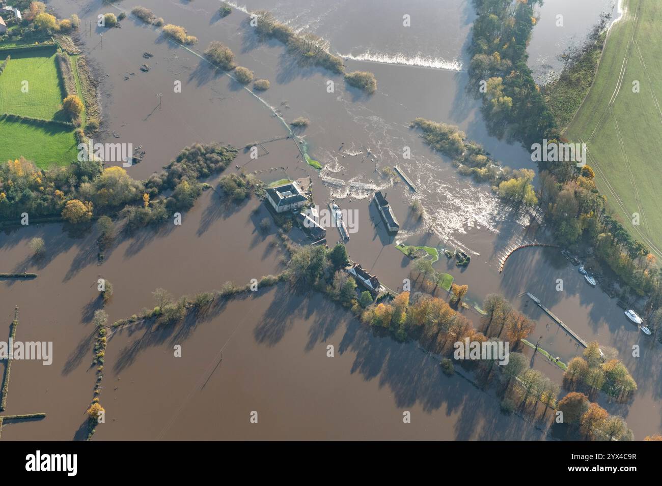 Flooding on the River Ouse at Naburn Lock, York, 2023 Stock Photo - Alamy