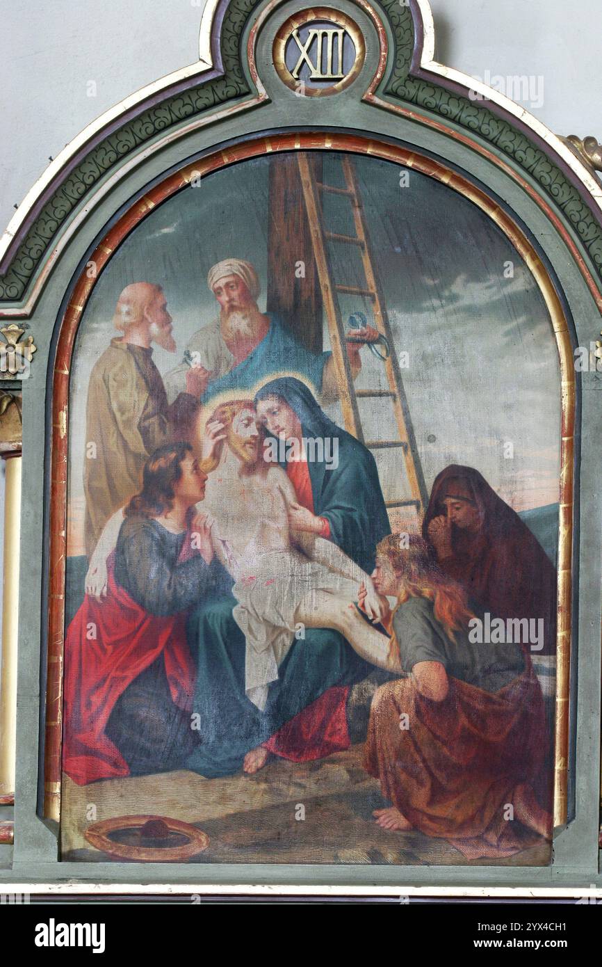 13th Stations of the Cross, Jesus' body is removed from the cross ...