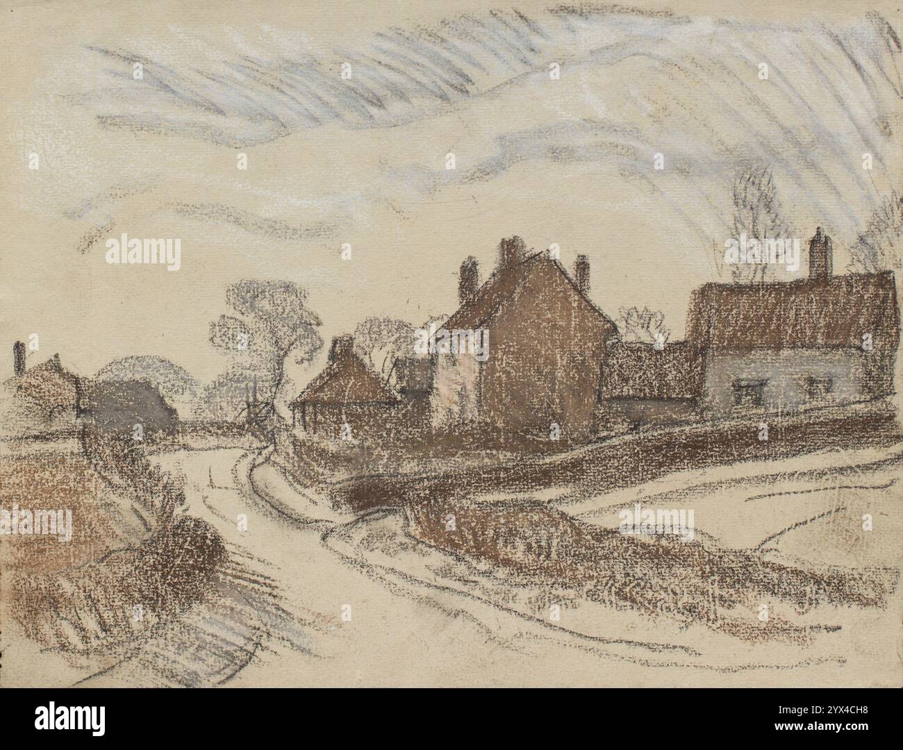 Road through a village, c1875-1944 Stock Photo - Alamy
