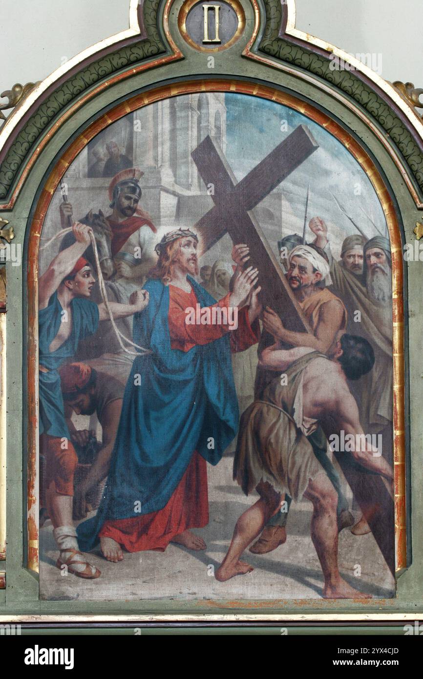 2nd Stations of the Cross, Jesus is given his cross, parish church ...