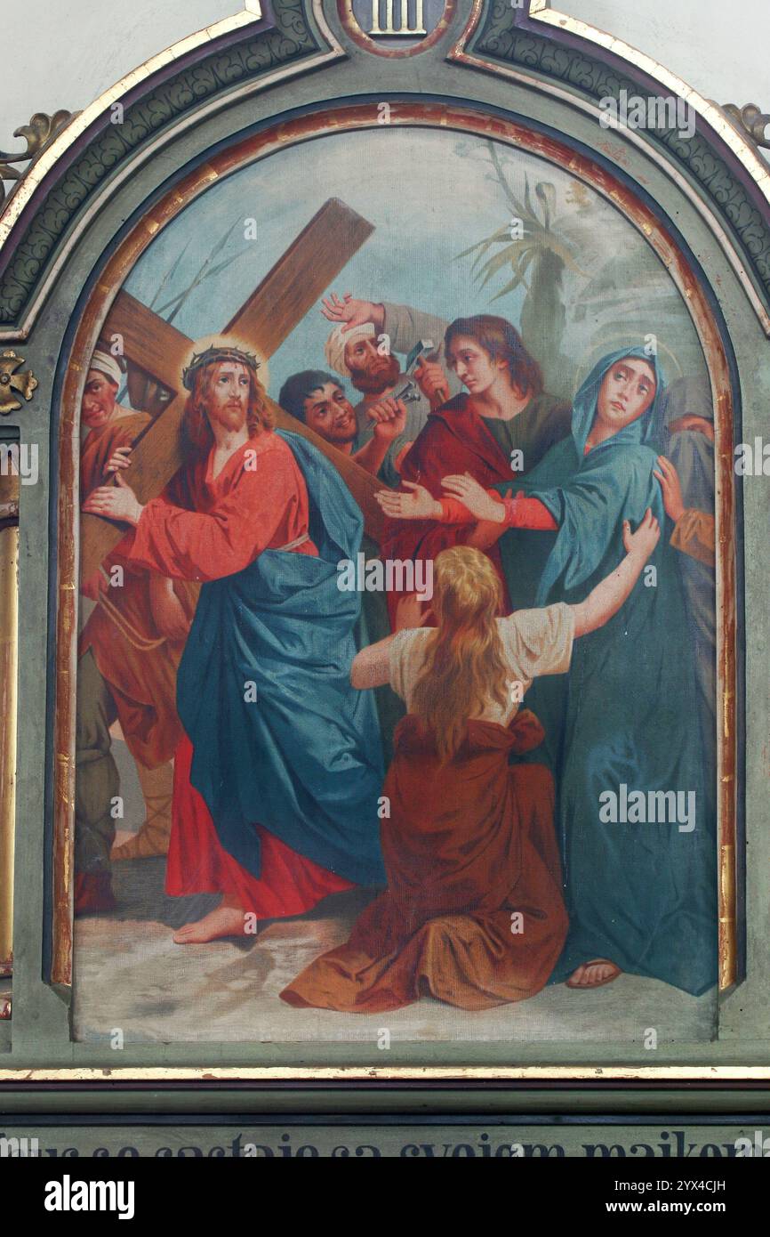 4th Stations of the Cross, Jesus meets His Mother, parish church Saint ...