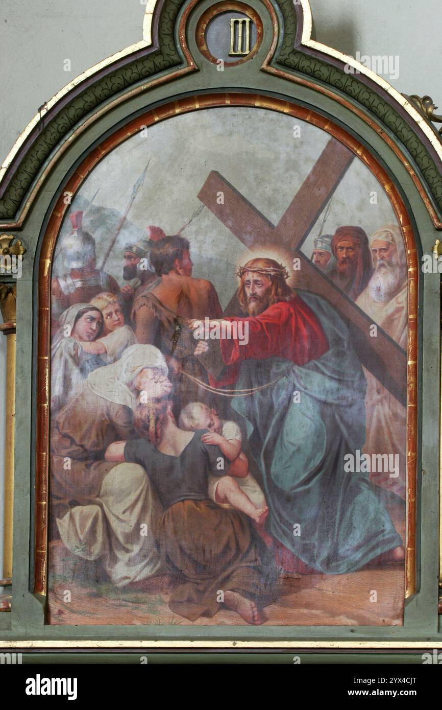 8th Stations of the Cross, Jesus meets the daughters of Jerusalem ...