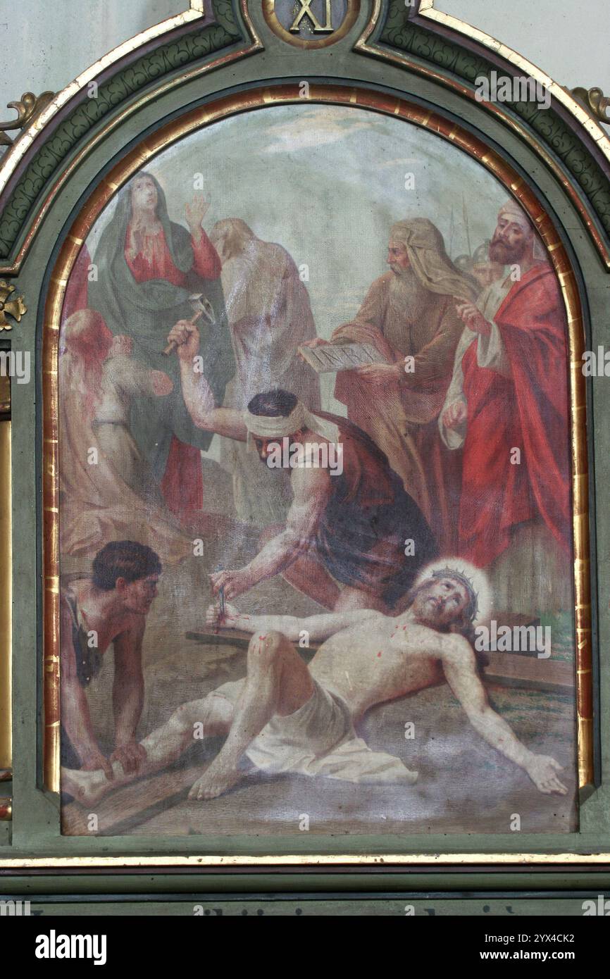 11th Stations of the Cross, Crucifixion, parish church Saint Mark the ...