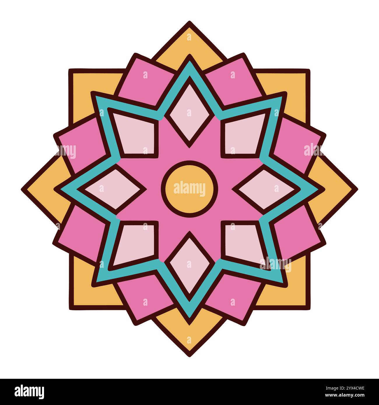 Elegant Islamic Geometric Pattern for Book Covers, Religious Designs ...