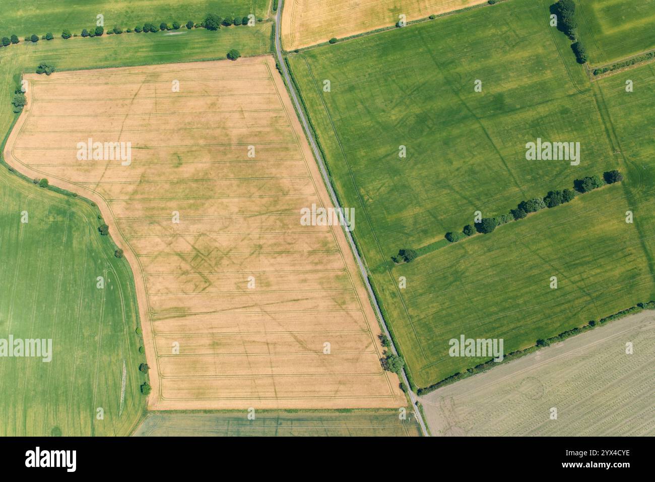 Cropmarks of an Iron Age or Roman field system and settlement near ...
