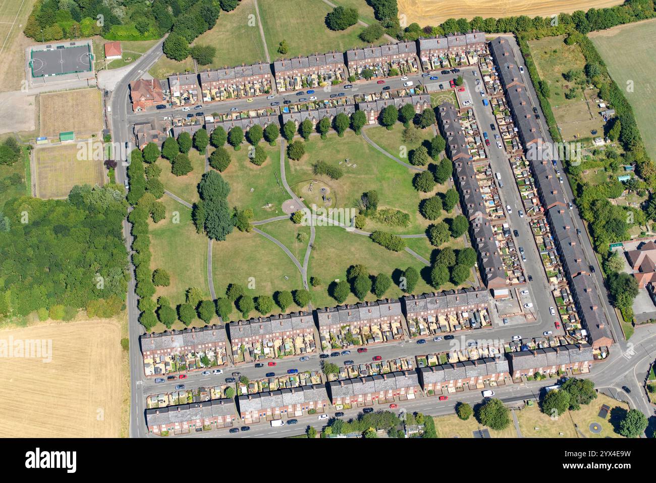 Bolsover Model Village colliery workers' cottages, Derbyshire, 2022 ...