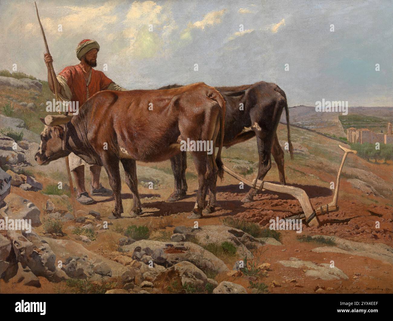 Plough oxes hi-res stock photography and images - Alamy