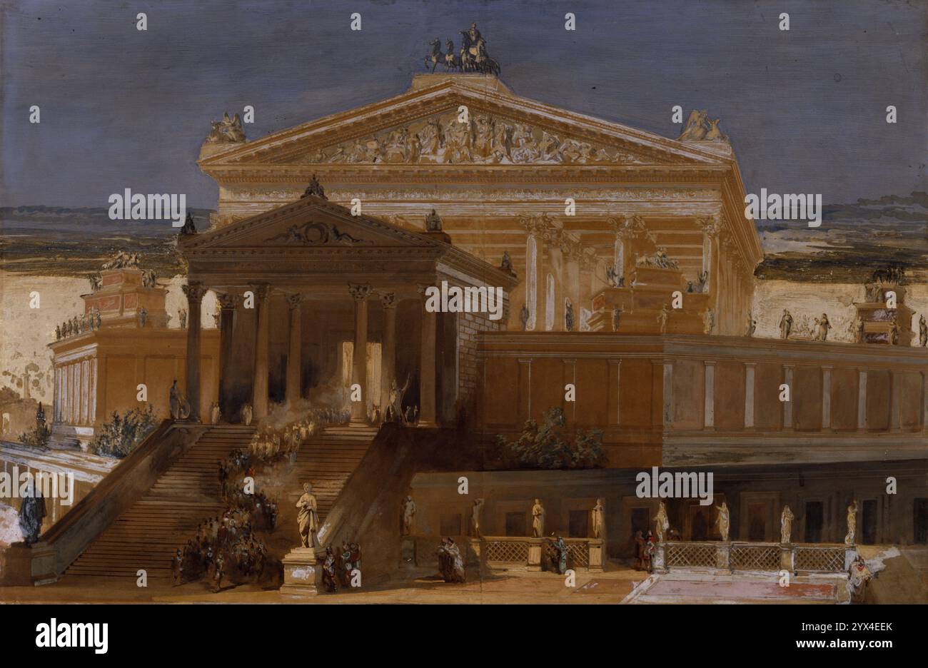 Imaginary view of the Temple of Jupiter Capitolinus, Rome, c1810-1860 ...