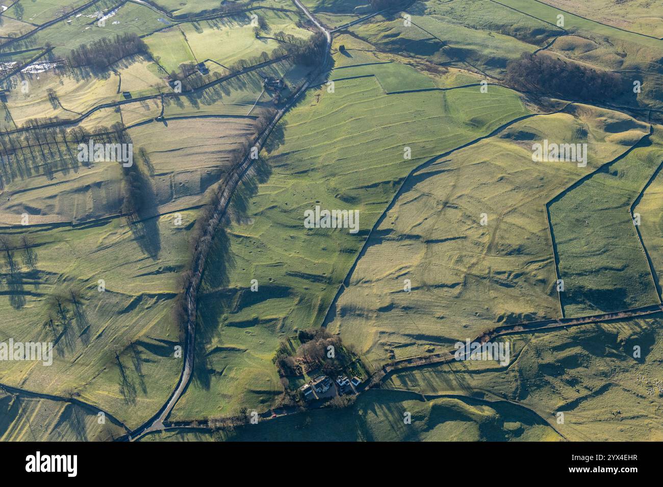 The earthwork remains of an Iron Age field system near Threshfield in ...