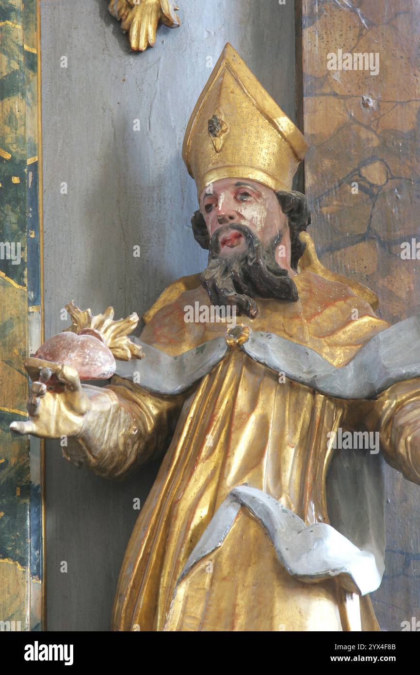 Saint Augustine of Hippo, statue on the Altar of the Coronation of the ...