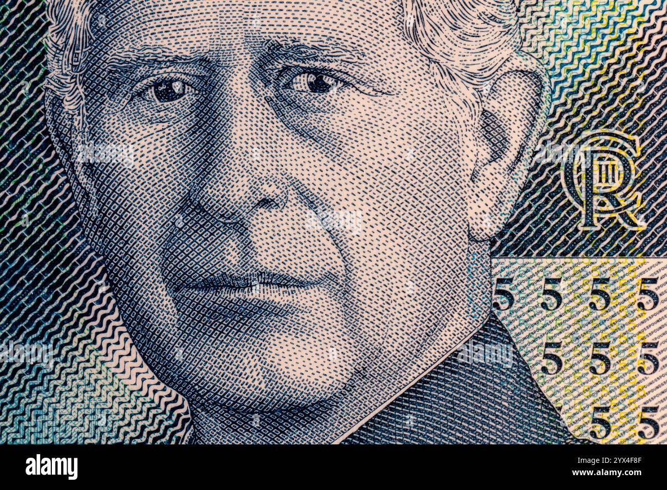 Bank of England new five pound polymer banknote featuring King Charles ...