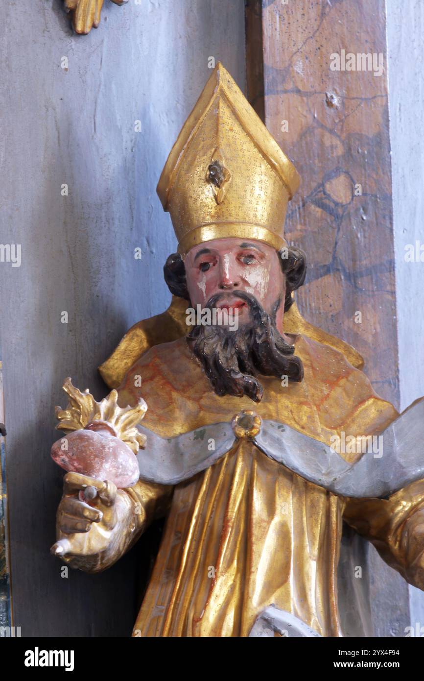 Saint Augustine of Hippo, statue on the Altar of the Coronation of the ...