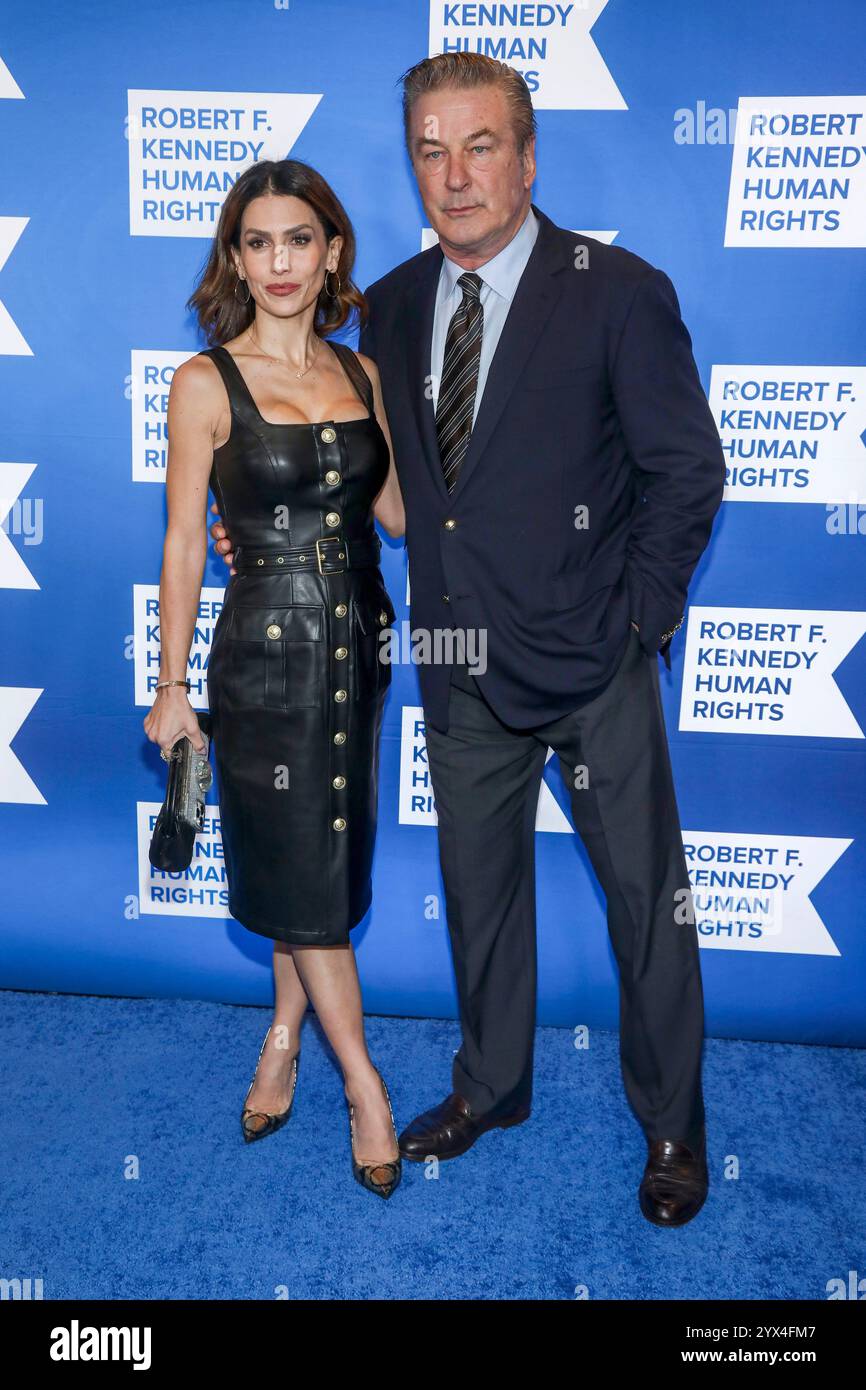 Hilaria Baldwin, left, and Alec Baldwin attend the Robert F. Kennedy ...