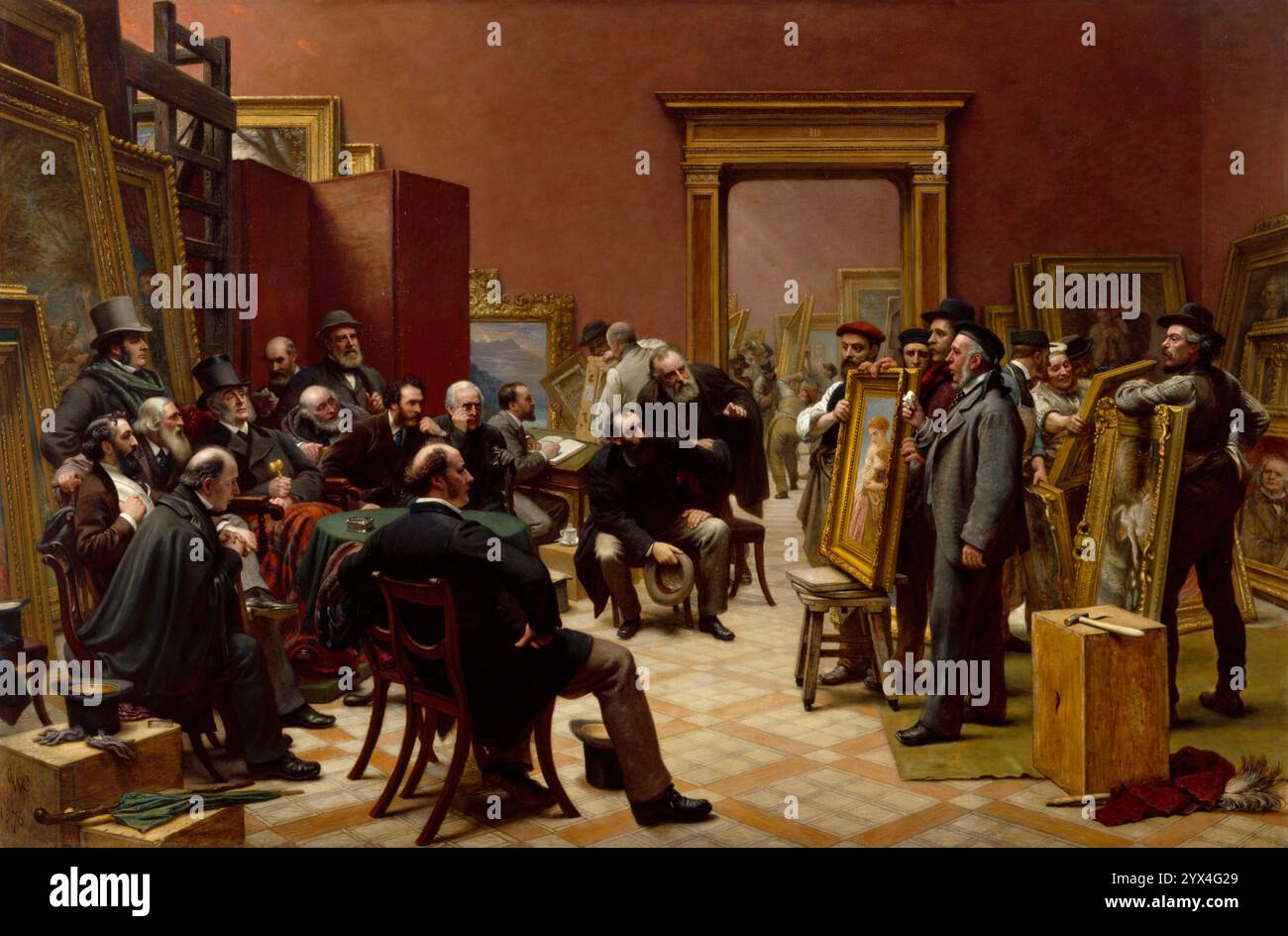 The Council of the Royal Academy selecting Pictures for the Exhibition ...