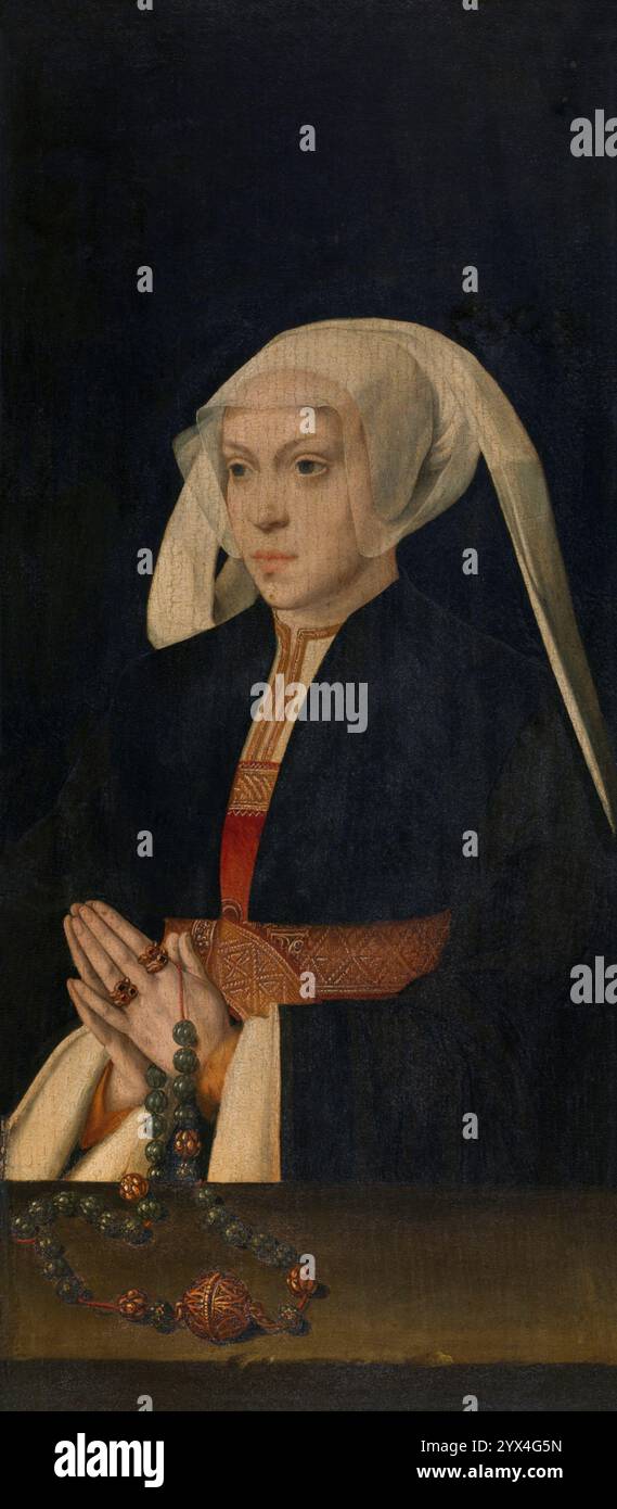 Portrait of a Woman, mid-16th century. Donor from a triptych Stock ...