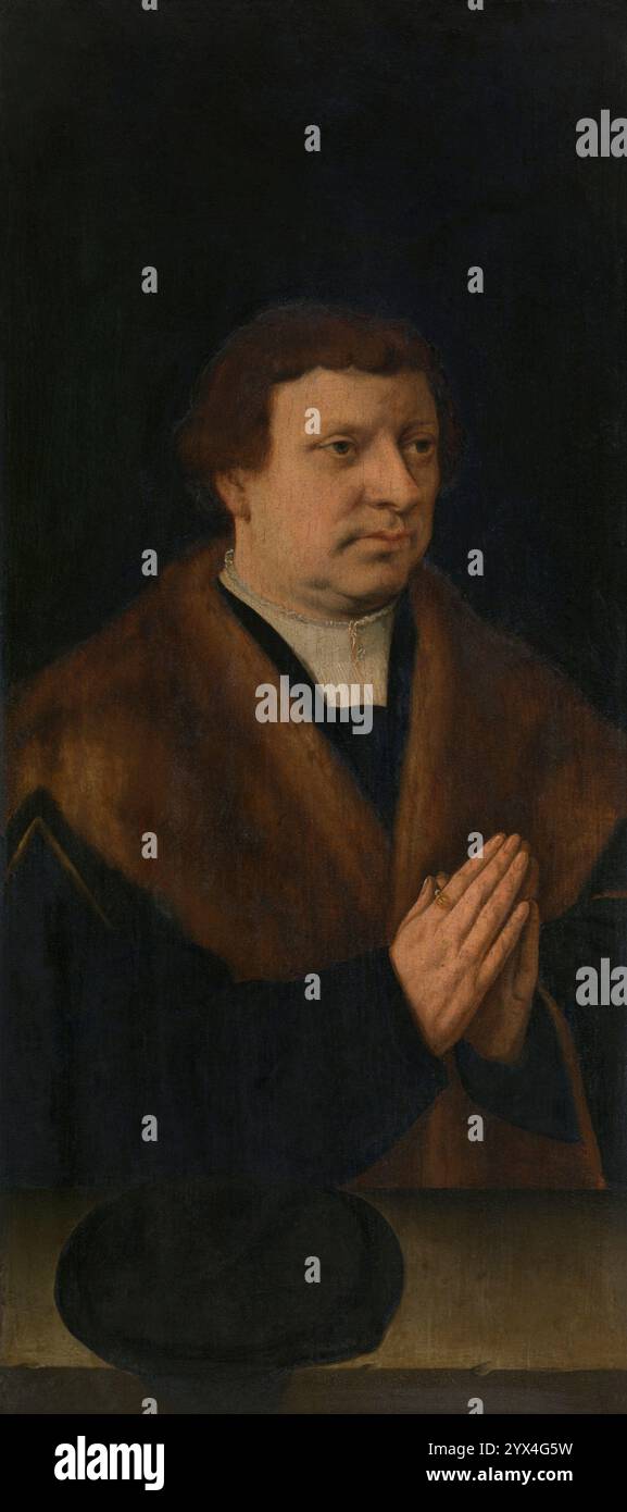 Portrait of a Man, mid-16th century. Donor from a triptych Stock Photo ...