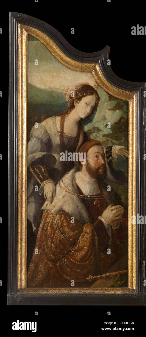 Count Henry III of Nassau with the Tiburtine Sibyl, 1535 Stock Photo ...
