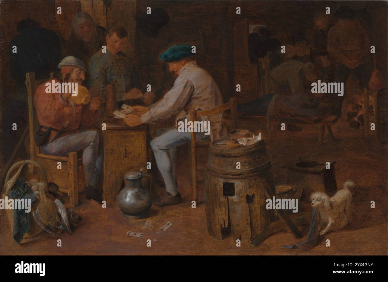 Card Players and Carousers, early 17th century Stock Photo - Alamy