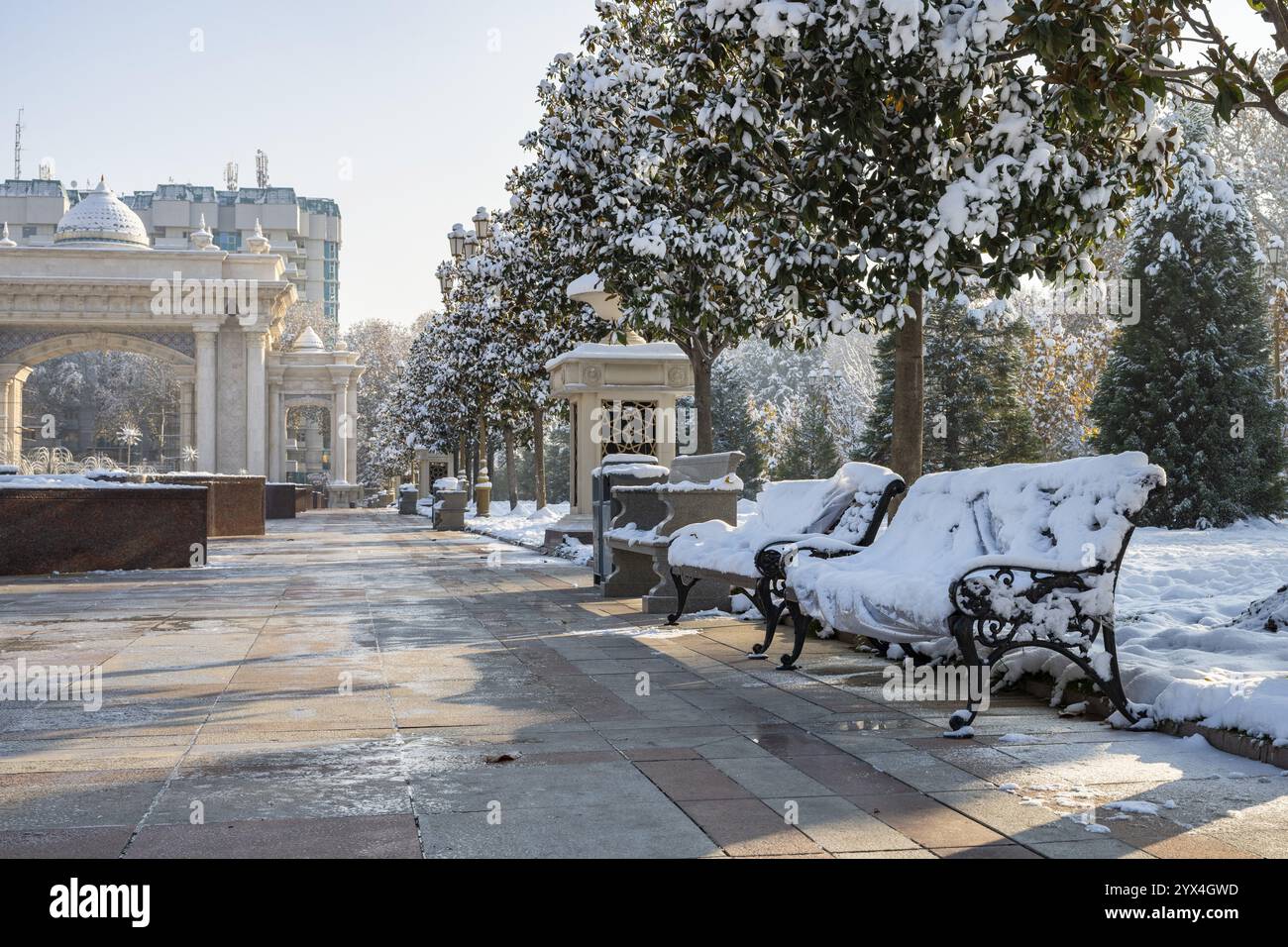 Winter park, Dushanbe, Tajikistan, Central Asia, Asia Stock Photo - Alamy