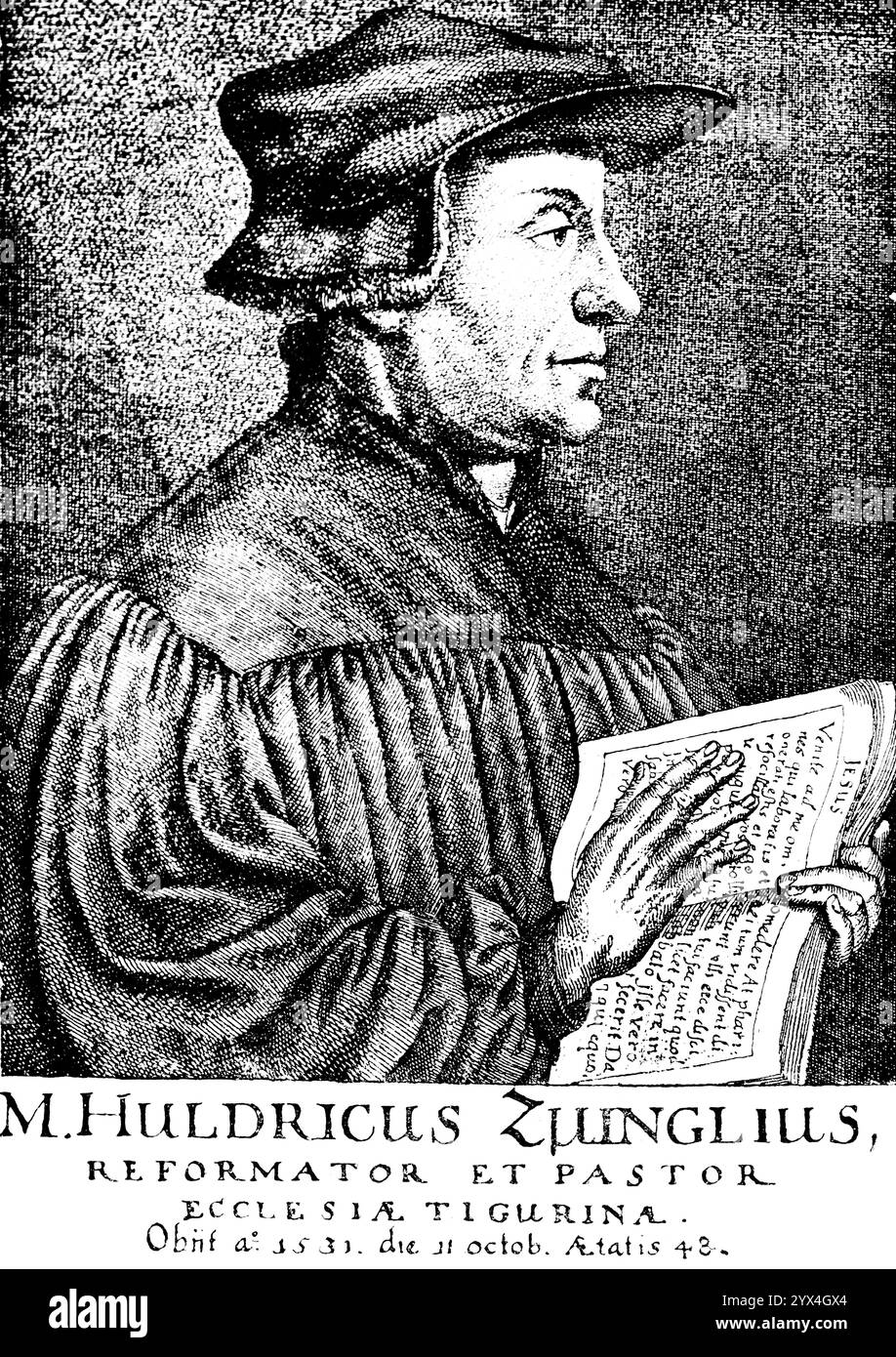 M. Huldricus Zuinglius, Huldrych Zwingli (1484, 1531) after a ...