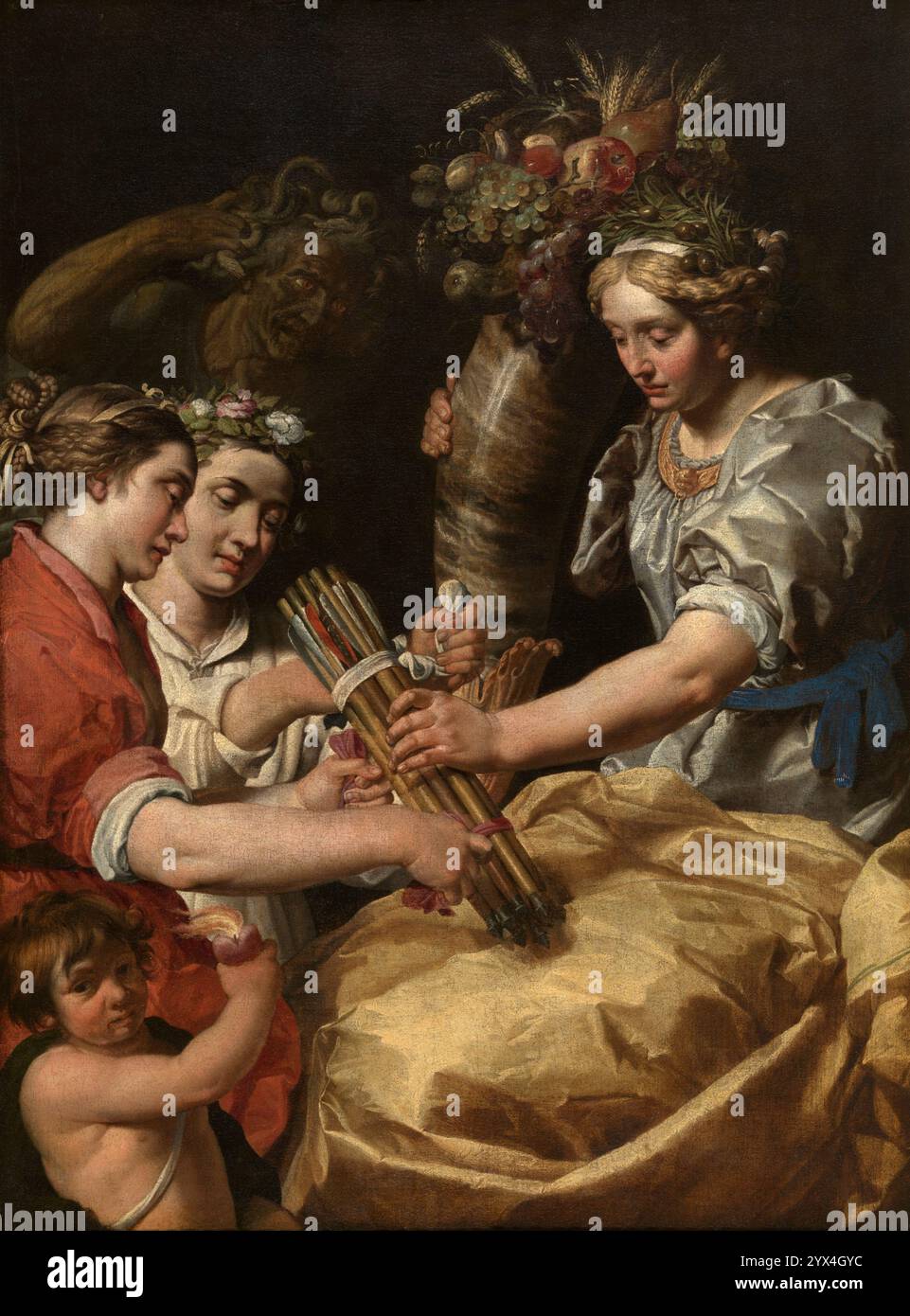Concord, Charity and Sincerity Conquering Discord, 1622 Stock Photo - Alamy