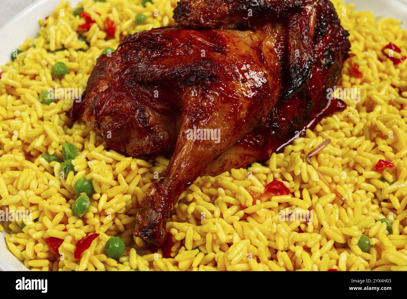 Kabsa, rice with chicken, Saudi Arabian dish, national dish, homemade ...