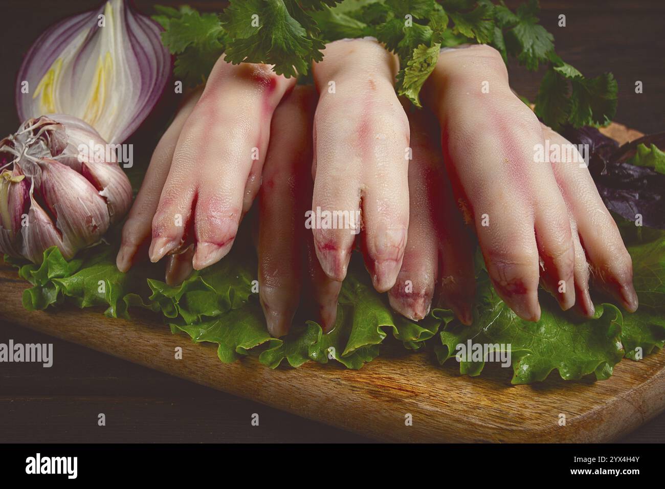 Raw, pig's feet, young piglet, piglet's hooves Stock Photo - Alamy