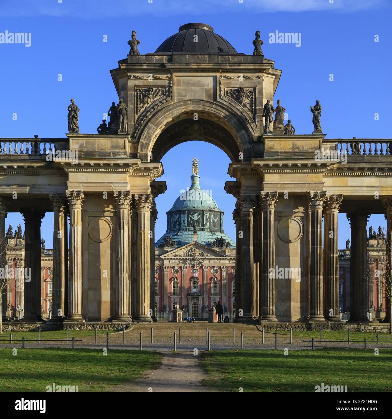 Colonnades with Triumphal Gate, New Palace, Unesco World Heritage Park ...