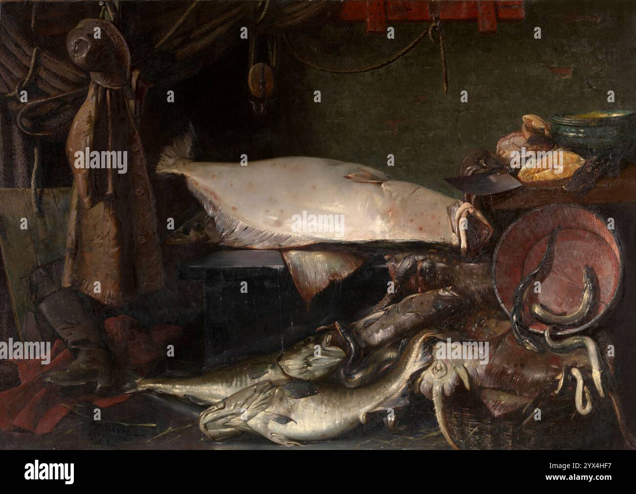 Still Life with Fish, 1888 Stock Photo - Alamy