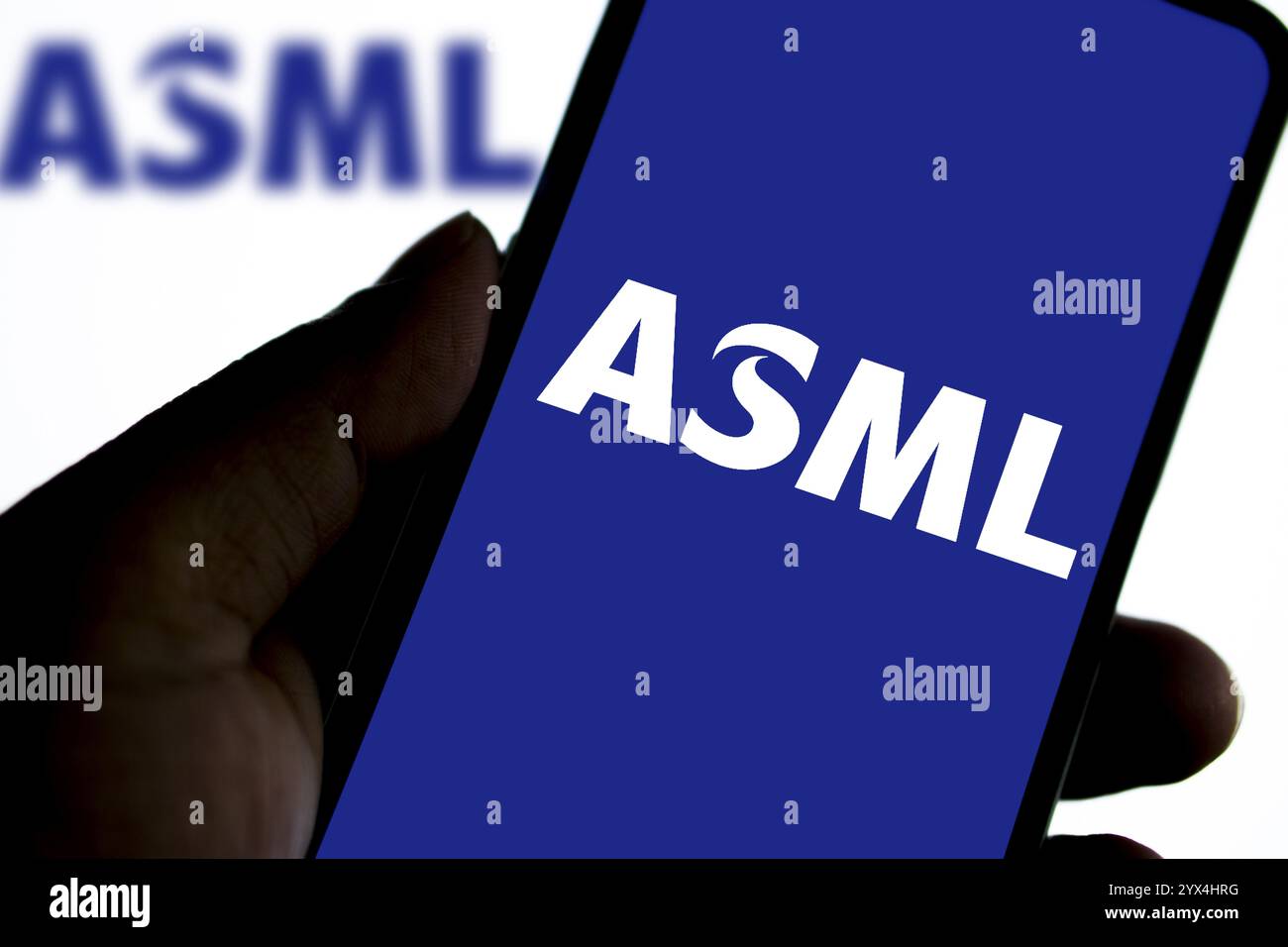 ASML Holding N.V. known as ASML logo on Smartphone Stock Photo - Alamy